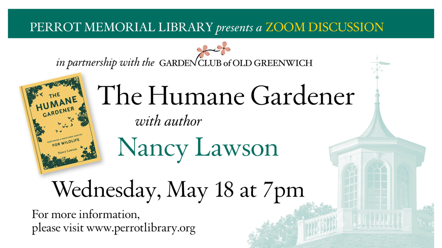 Past Event: "The Humane Gardener," by Nancy Lawson - Perrot Memorial ...
