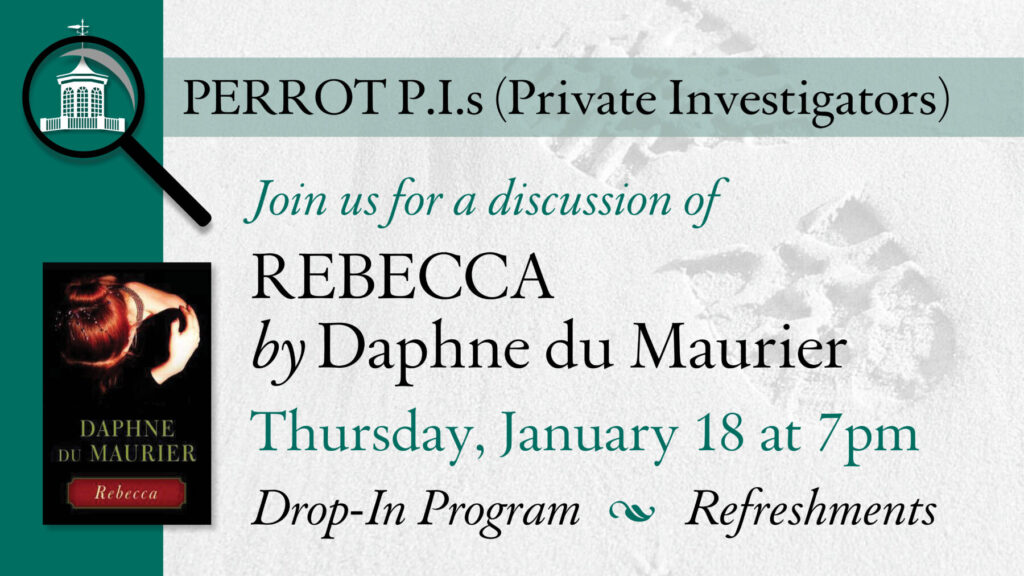 Perrot P.I.s Mystery Book Discussion: "Rebecca," by Daphne du Maurier ...